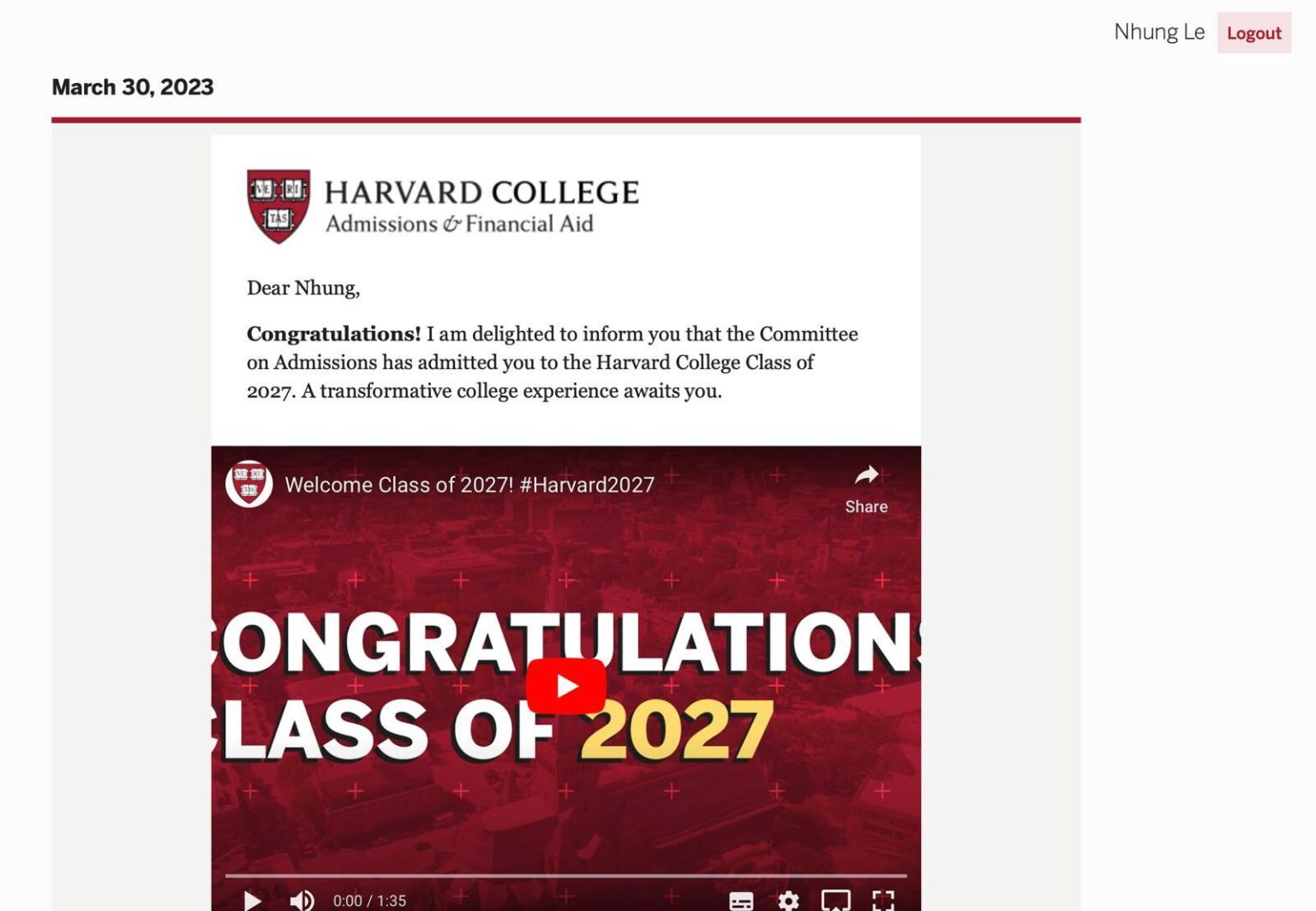 Thêm học sinh College Compass, Lê Hồng Nhung đỗ Harvard University ...